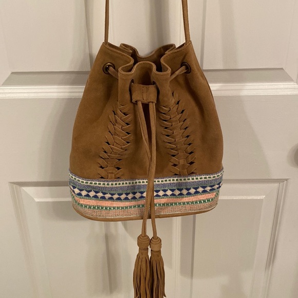 EARTHBOUND | Bags | Suede And Canvas Crossbody Bag Boho Style | Poshmark